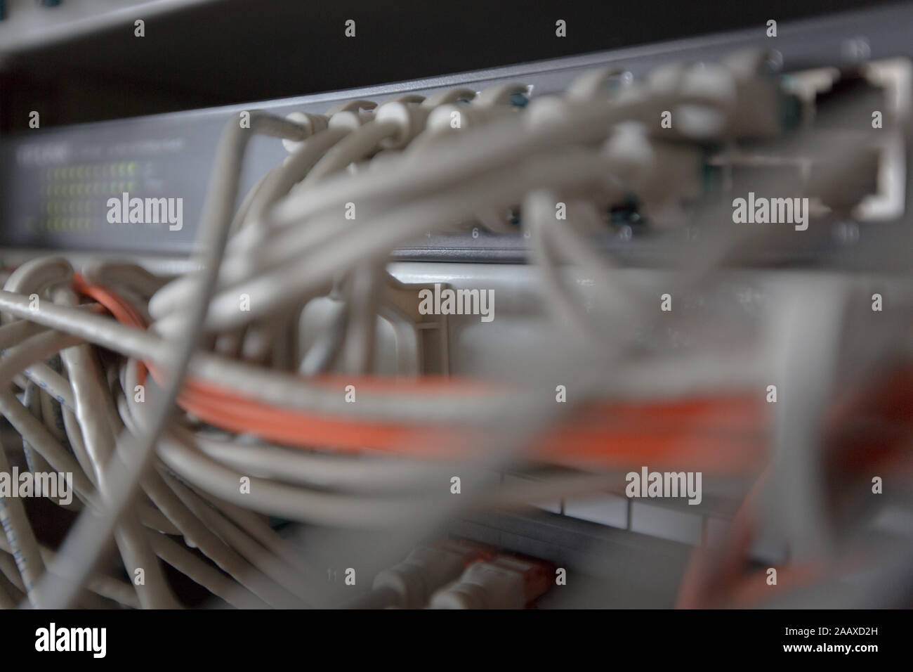Rack Mounted Servers In A Server Room, close up Stock Photo - Alamy