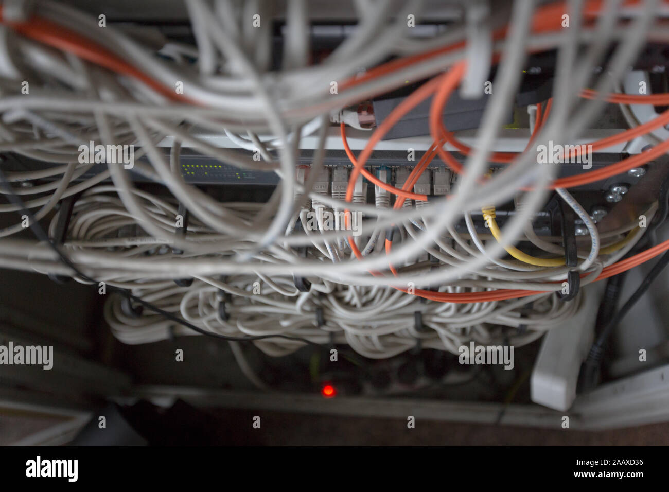 Rack Mounted Servers In A Server Room, close up Stock Photo - Alamy