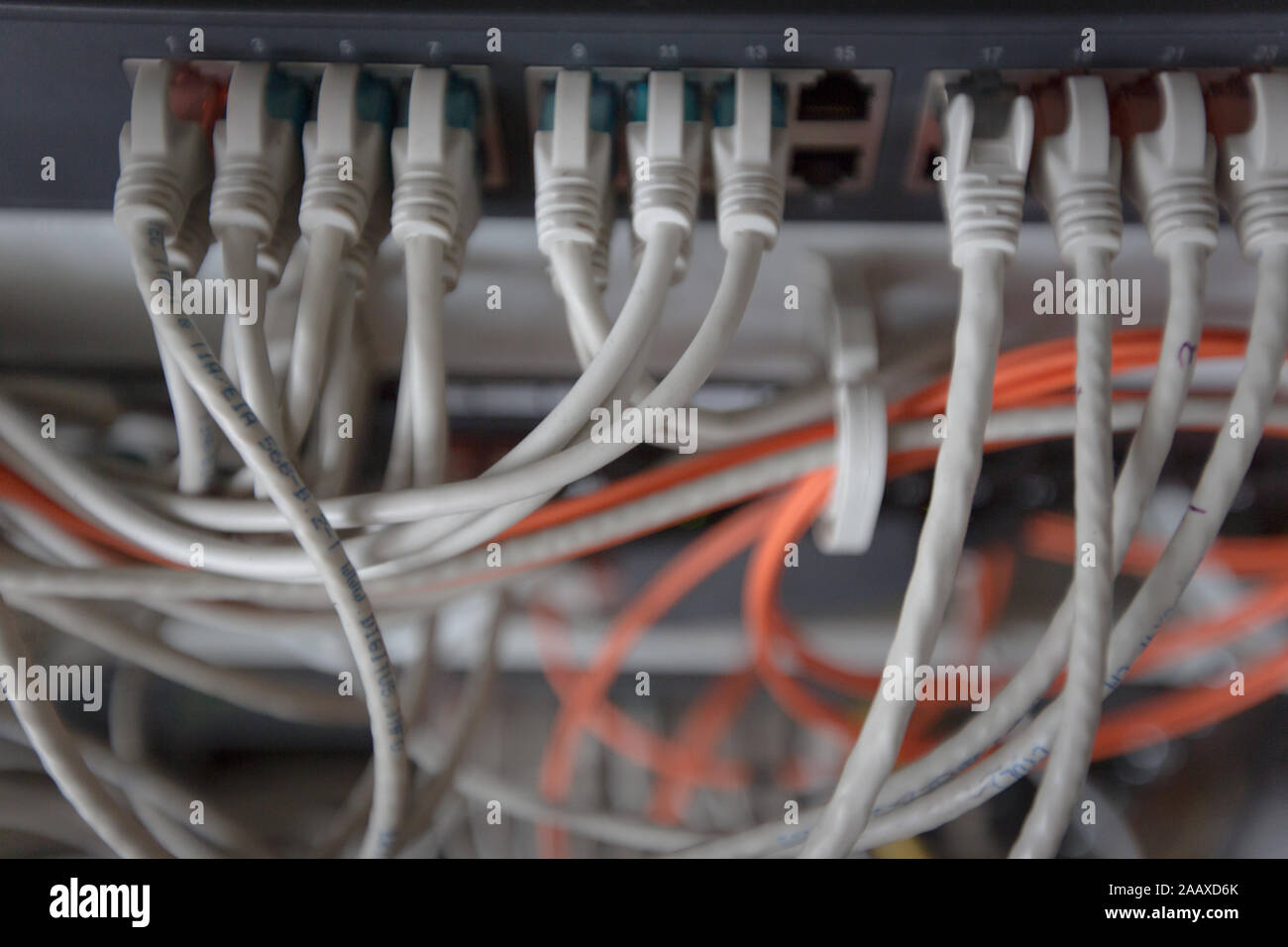 Rack Mounted Servers In A Server Room, close up Stock Photo - Alamy