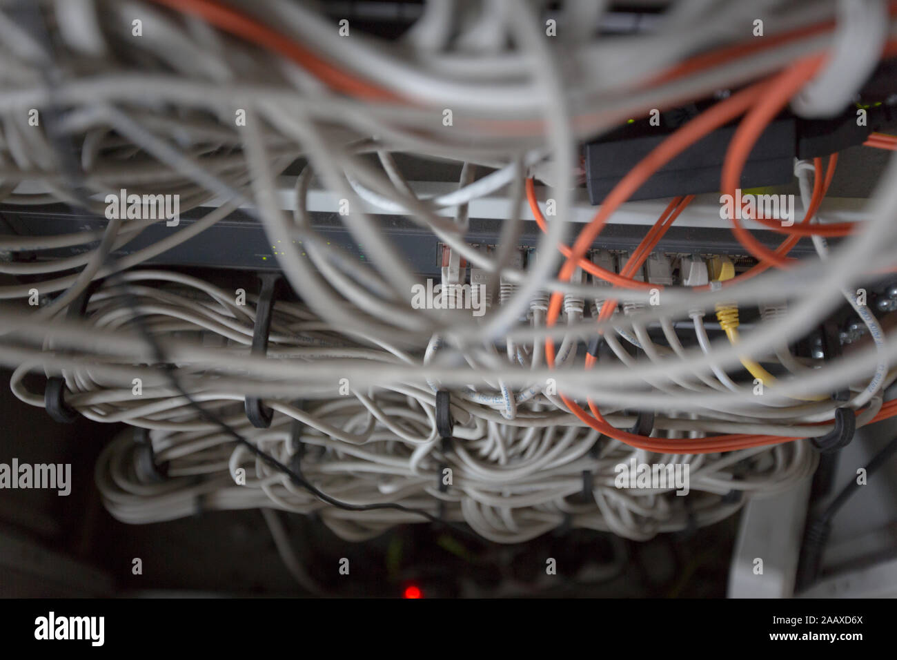 Rack Mounted Servers In A Server Room, close up Stock Photo - Alamy