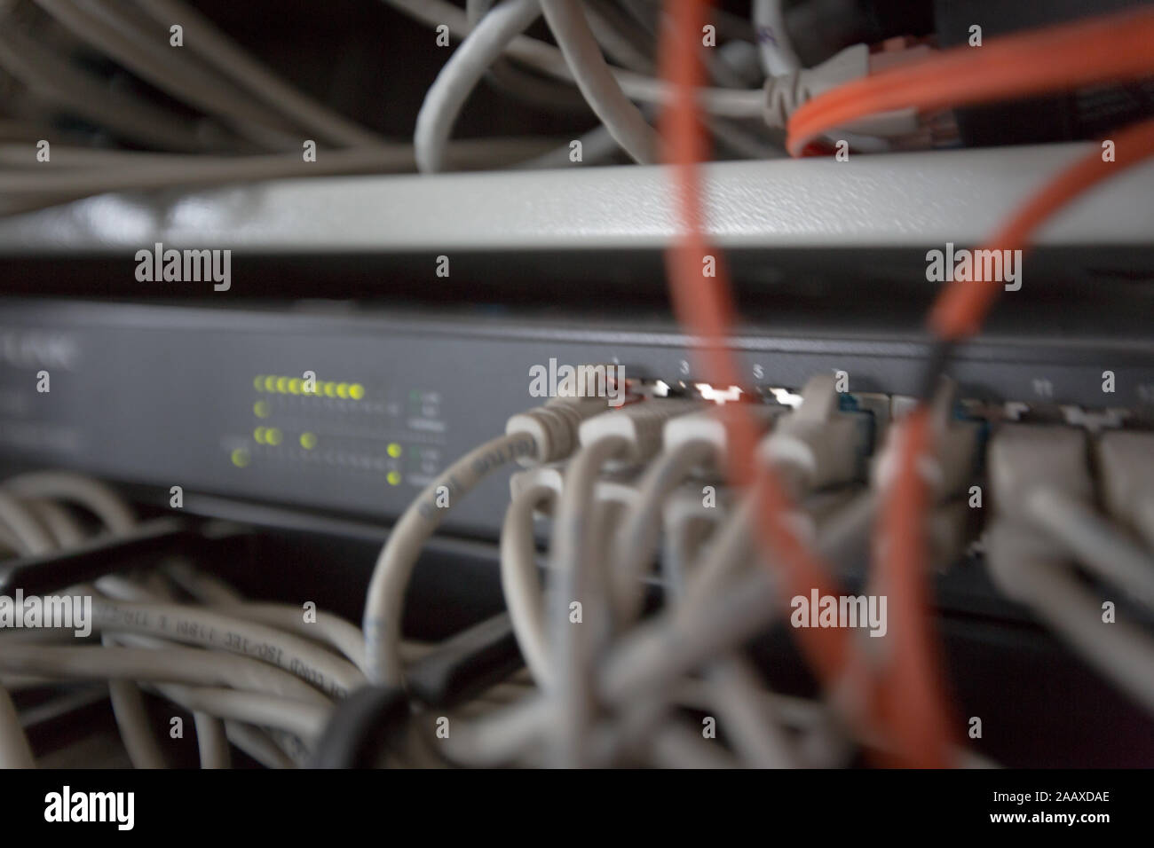 Rack Mounted Servers In A Server Room, close up Stock Photo - Alamy
