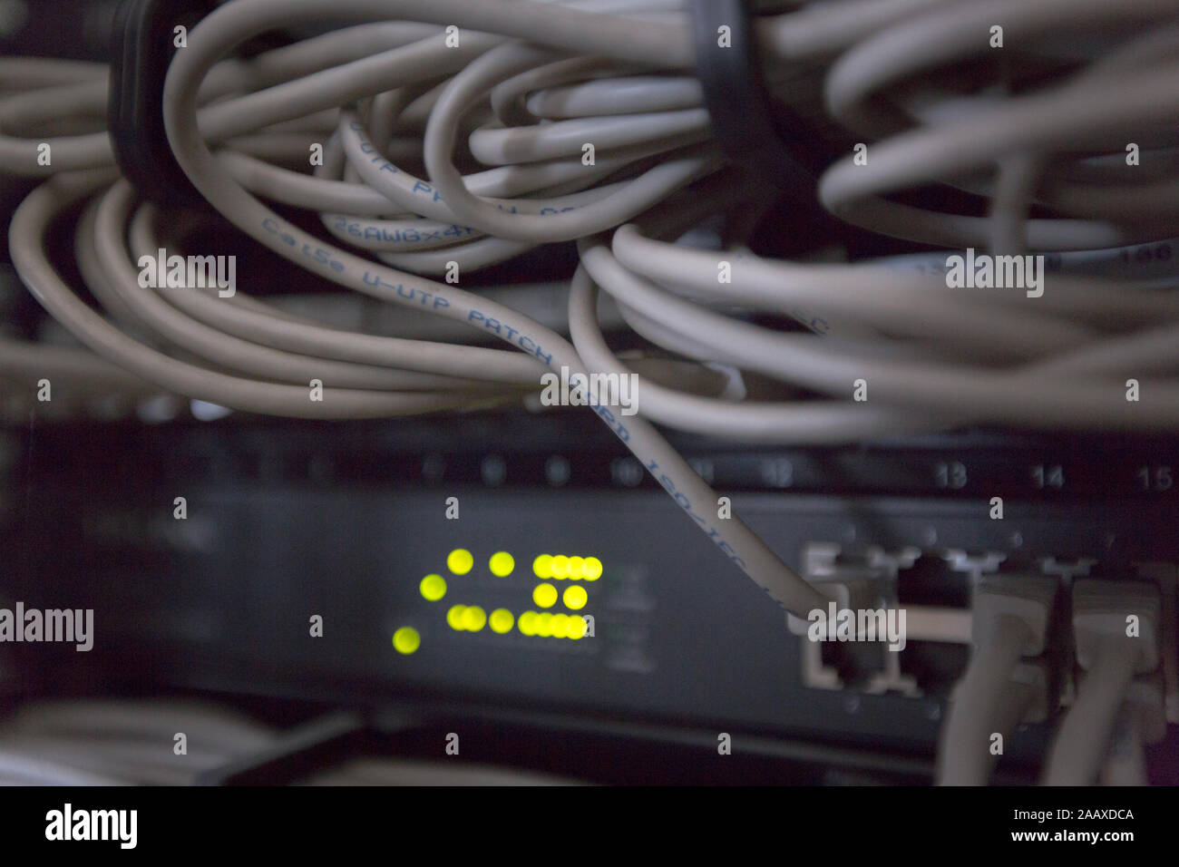 Rack Mounted Servers In A Server Room, close up Stock Photo - Alamy