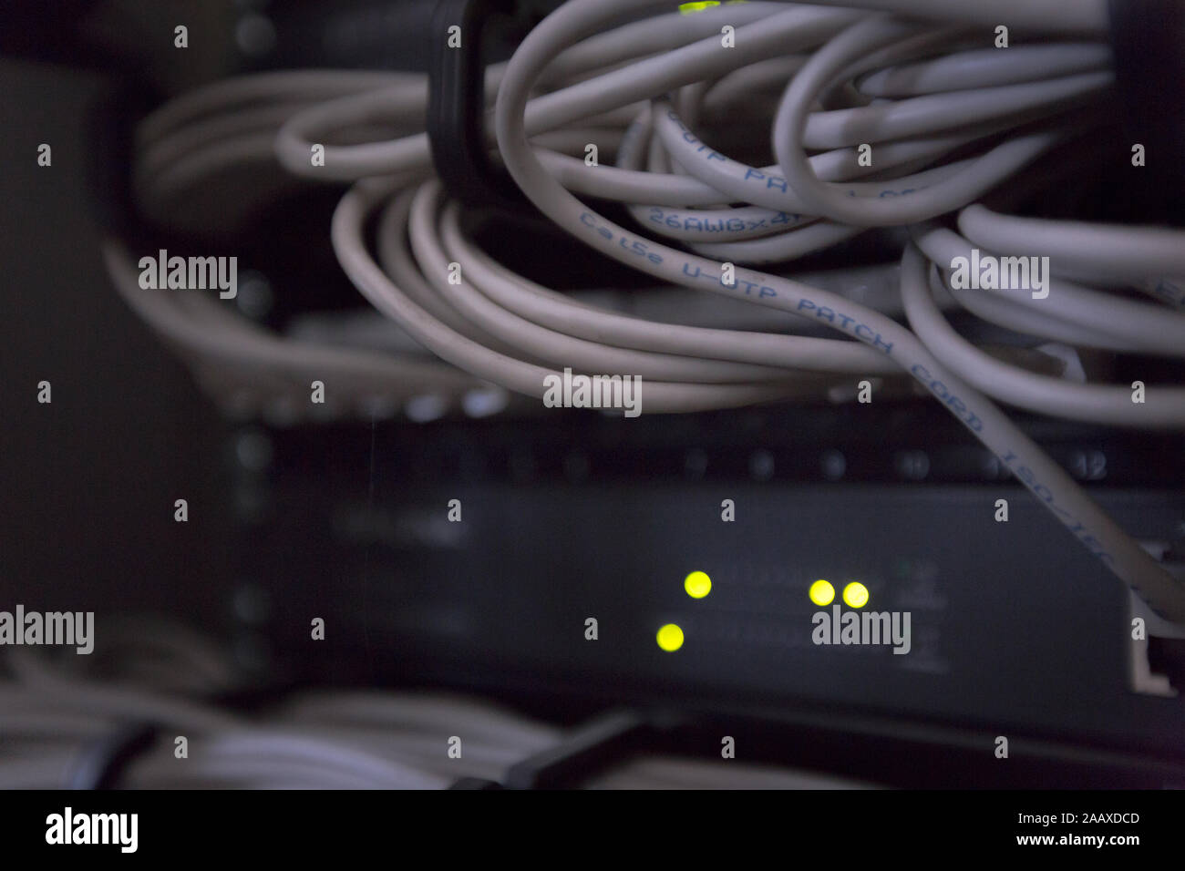 Rack Mounted Servers In A Server Room, close up Stock Photo - Alamy