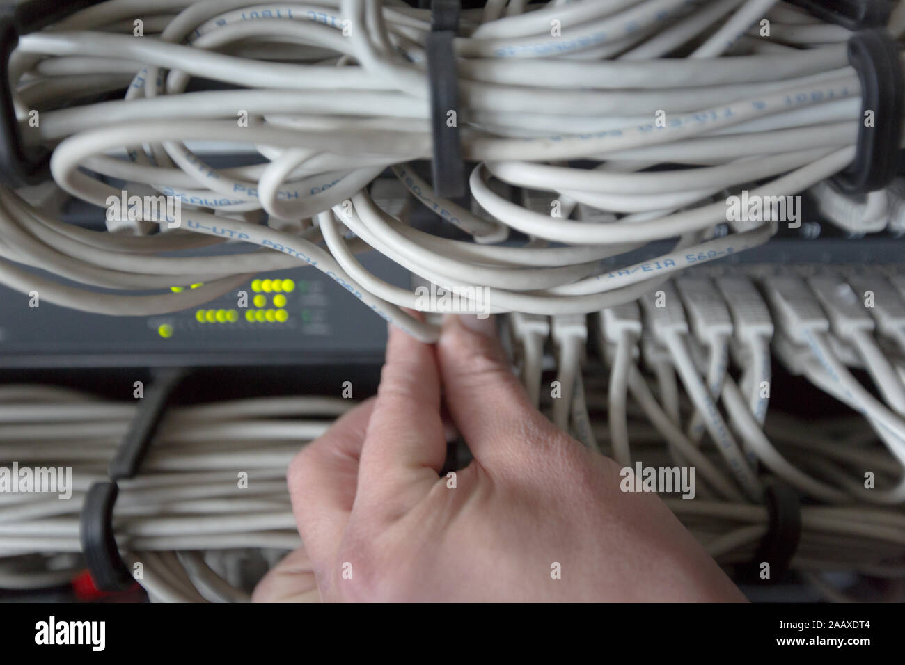 Rack Mounted Servers In A Server Room, close up Stock Photo - Alamy