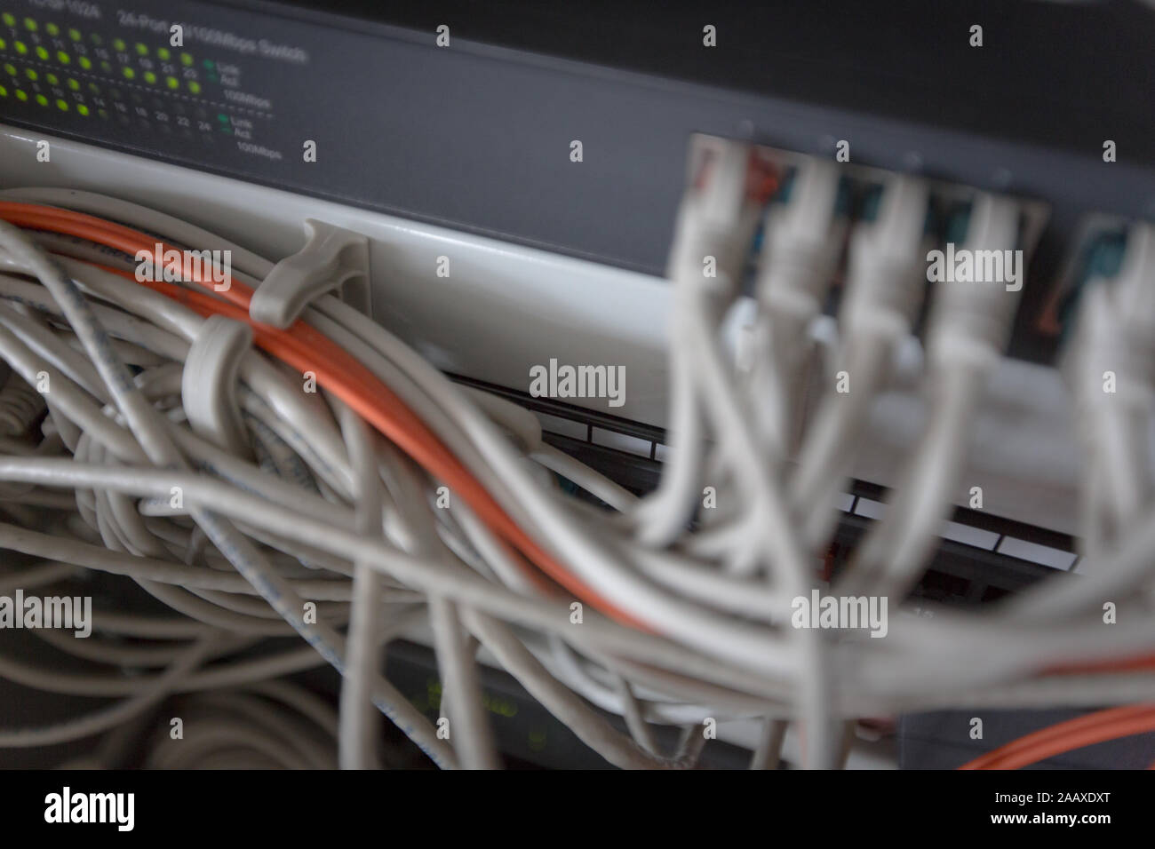 Rack Mounted Servers In A Server Room, close up Stock Photo - Alamy
