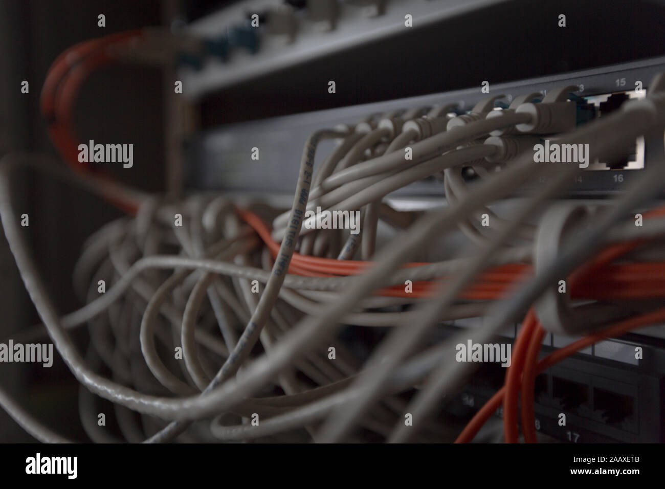 Rack Mounted Servers In A Server Room, close up Stock Photo - Alamy