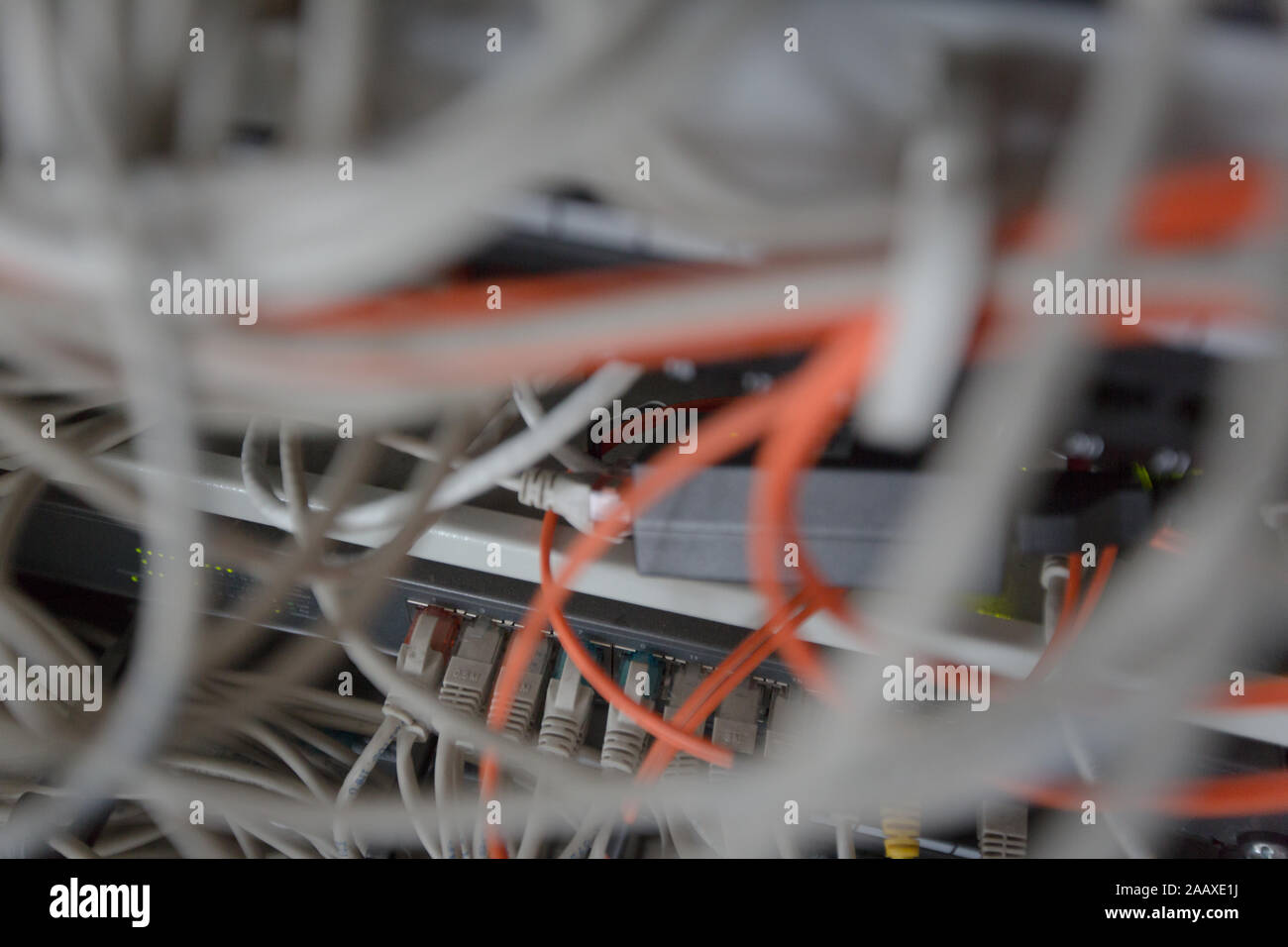 Rack Mounted Servers In A Server Room, close up Stock Photo - Alamy