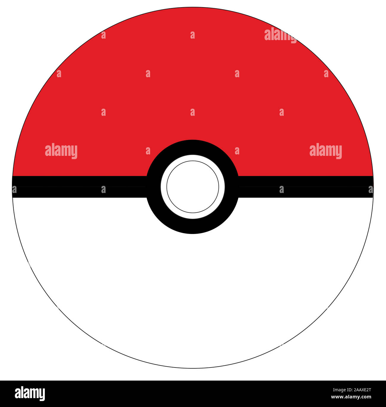 image of pokeball on white background Stock Photo - Alamy