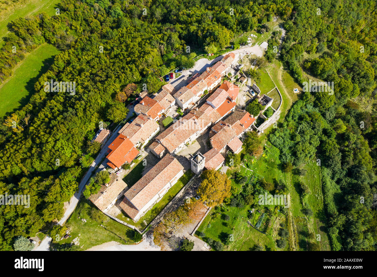 Old town of Hum on the hill, beautiful traditional architecture in ...