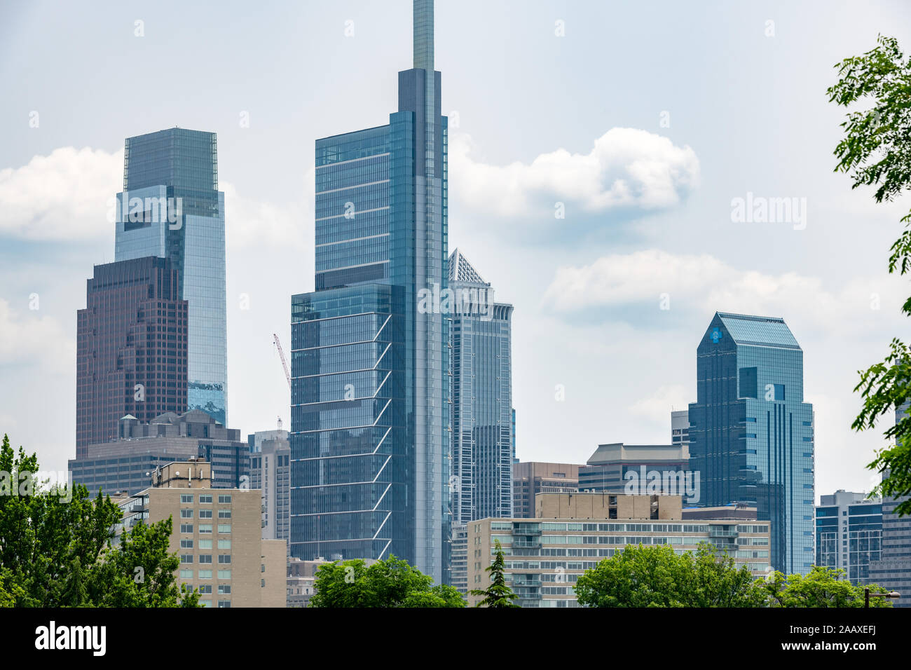 Philadelphia Center City skyscrapers Stock Photo - Alamy