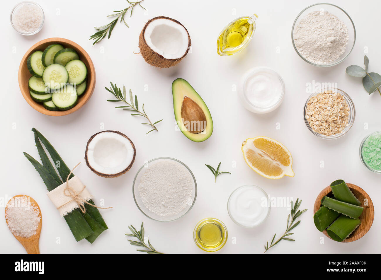 Homemade skin care and body scrub with natural ingredients Stock Photo ...