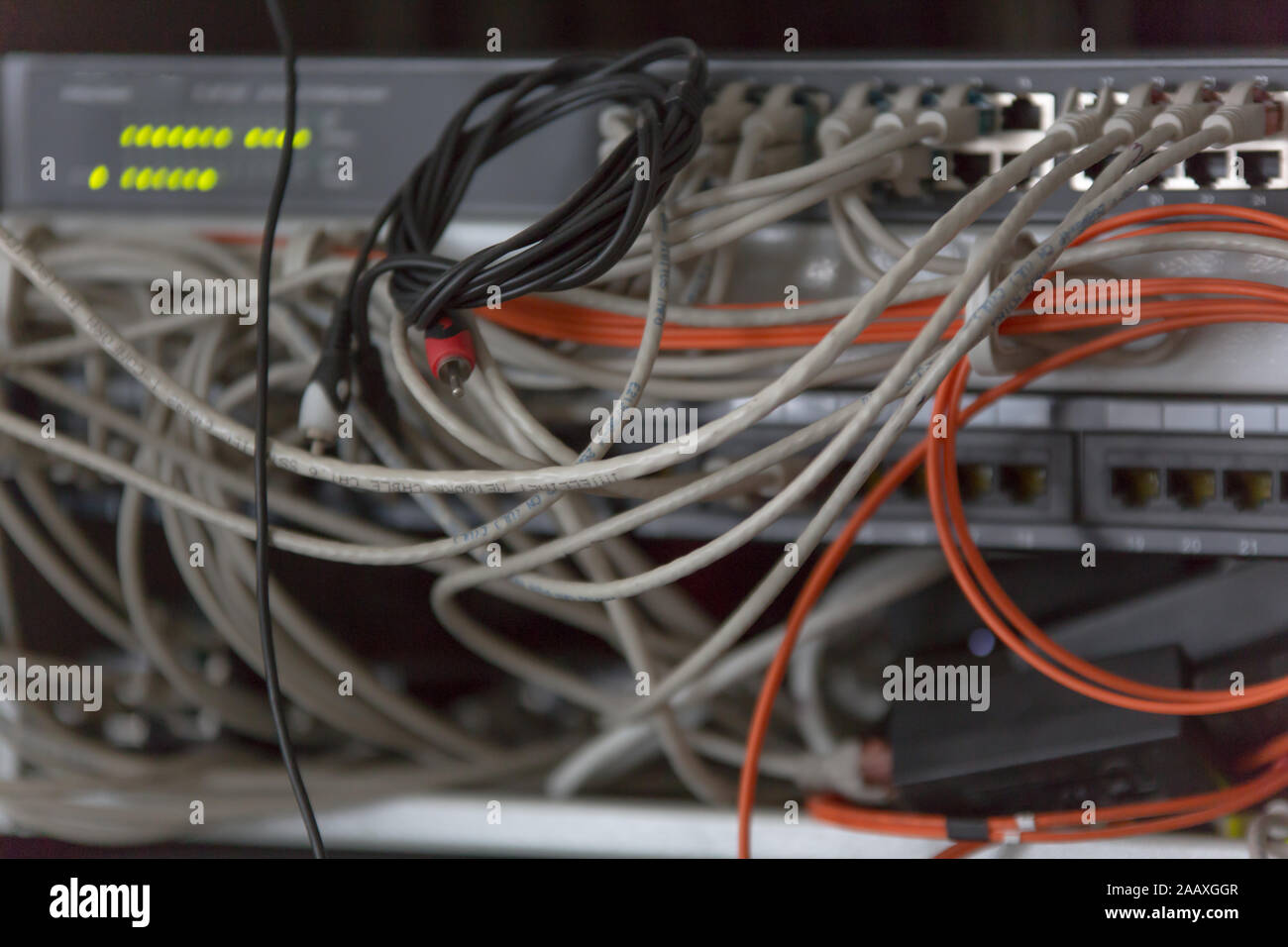 Rack Mounted Servers In A Server Room, close up Stock Photo - Alamy