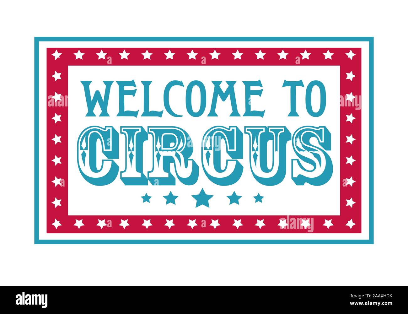 Fun fair and circus welcome sign isolated icon Stock Vector Image & Art ...