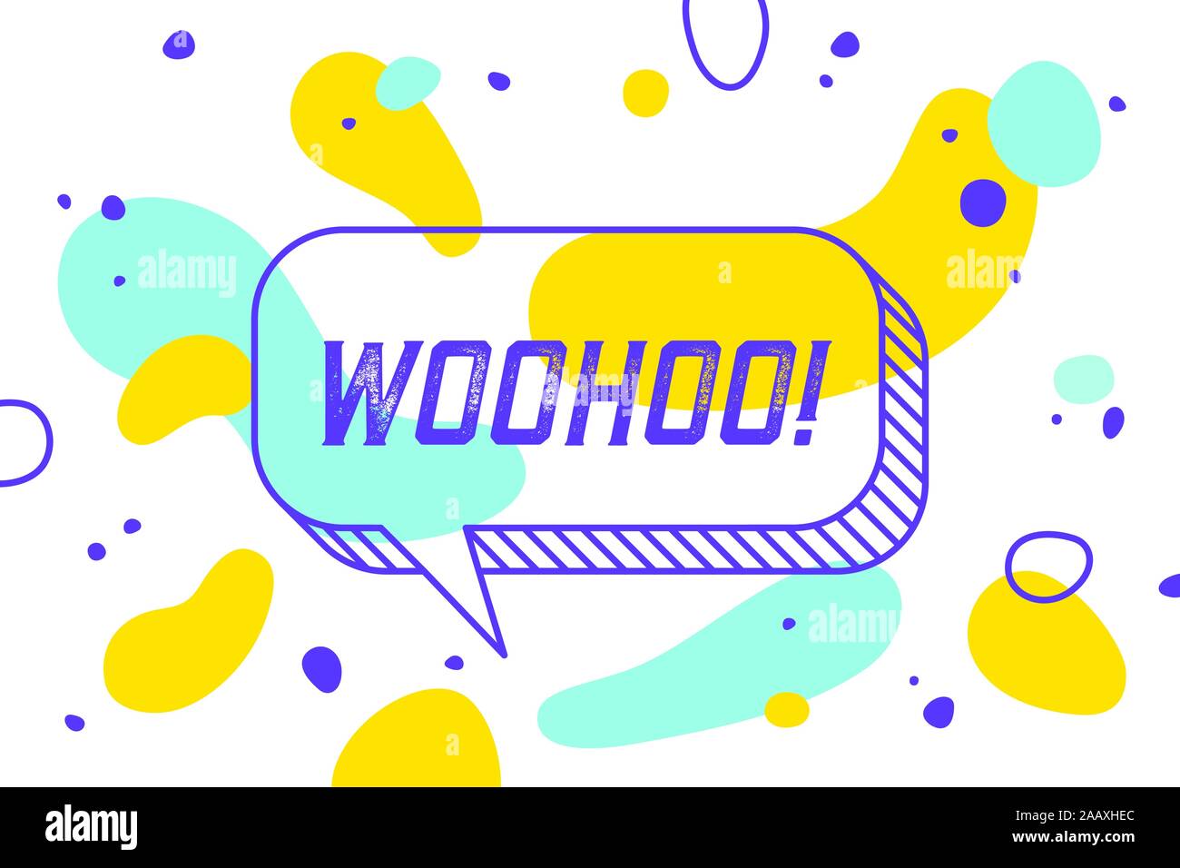 Woohoo. Banner, speech bubble, poster and sticker concept Stock Vector ...