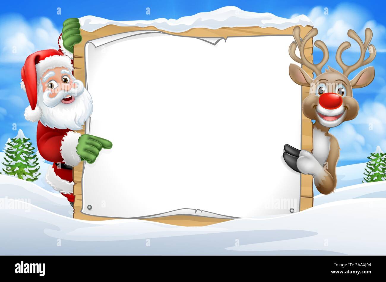 Reindeer board deer cartoon Stock Vector Images - Alamy