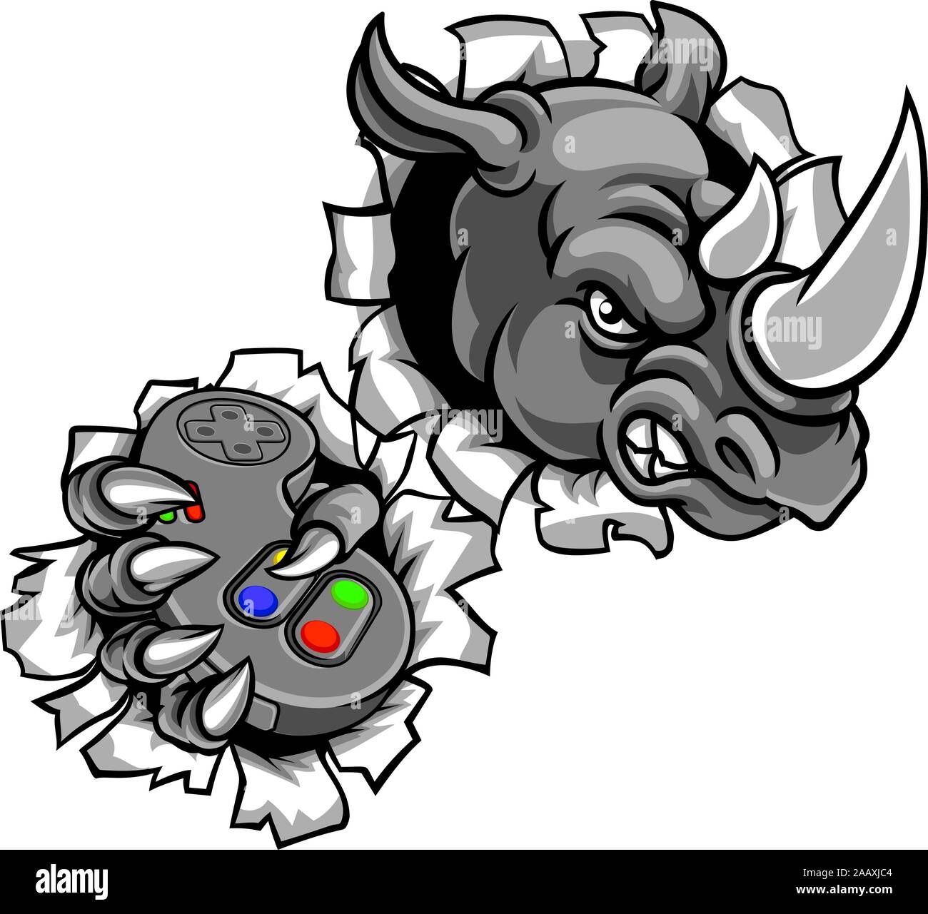 Rino logo Stock Vector Images - Alamy