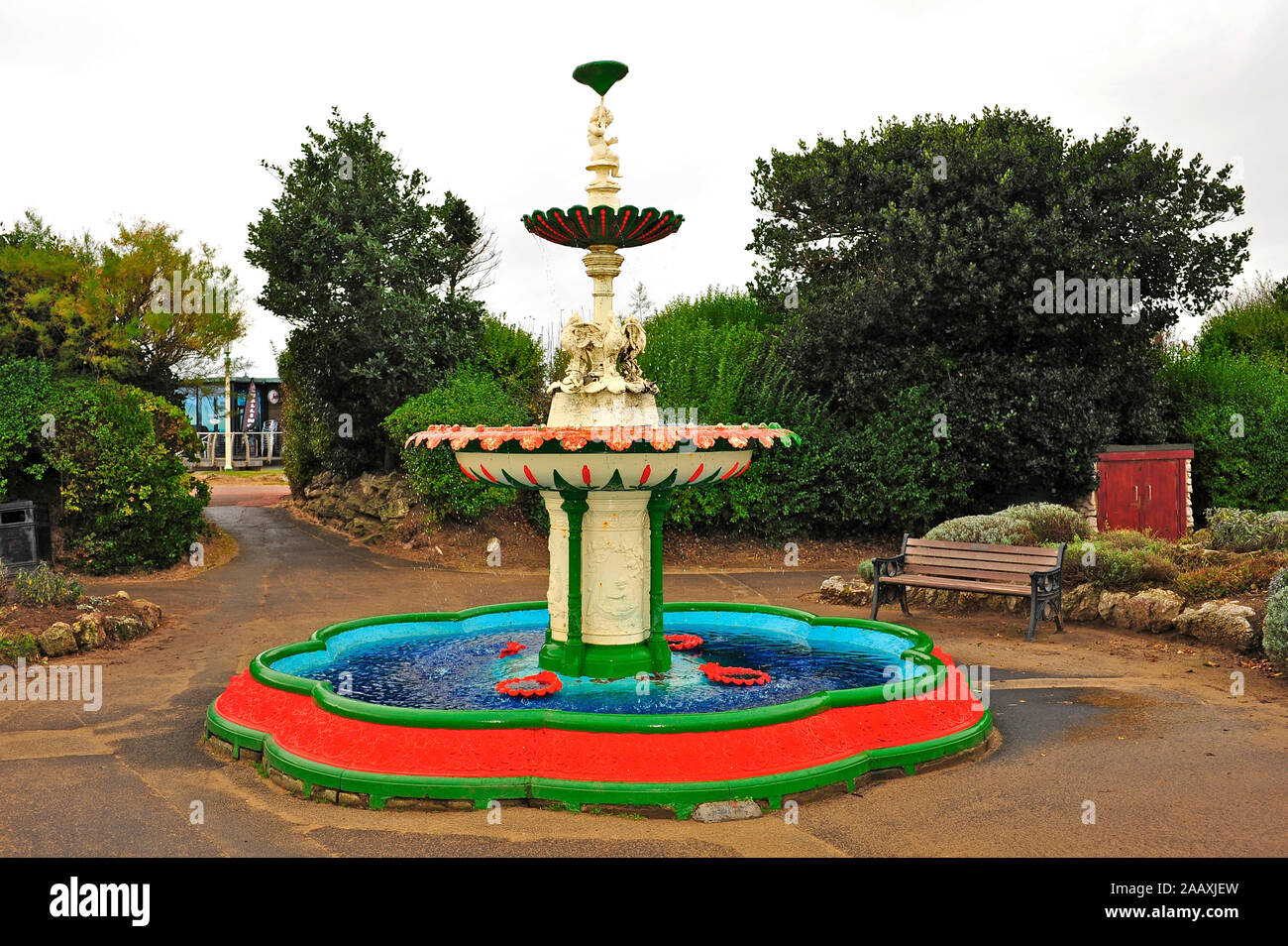 The two metres high cast iron ornamental fountain in St Annes formal ...