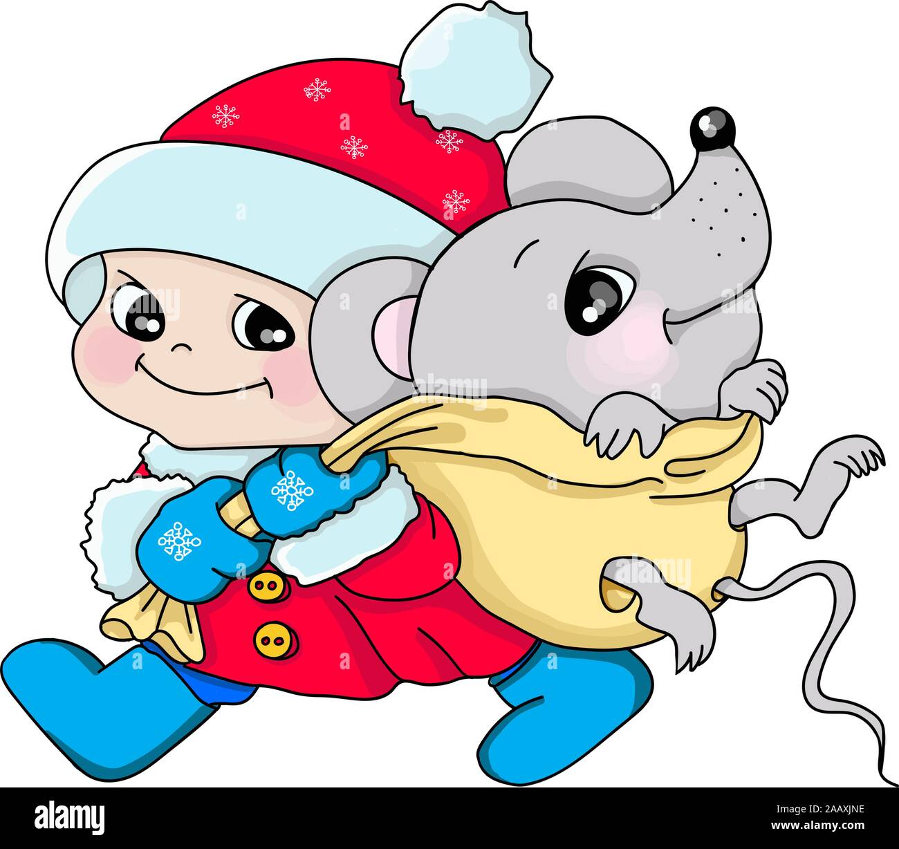 Funny mouse, symbol Banner design vector, friends Stock Vector Image ...