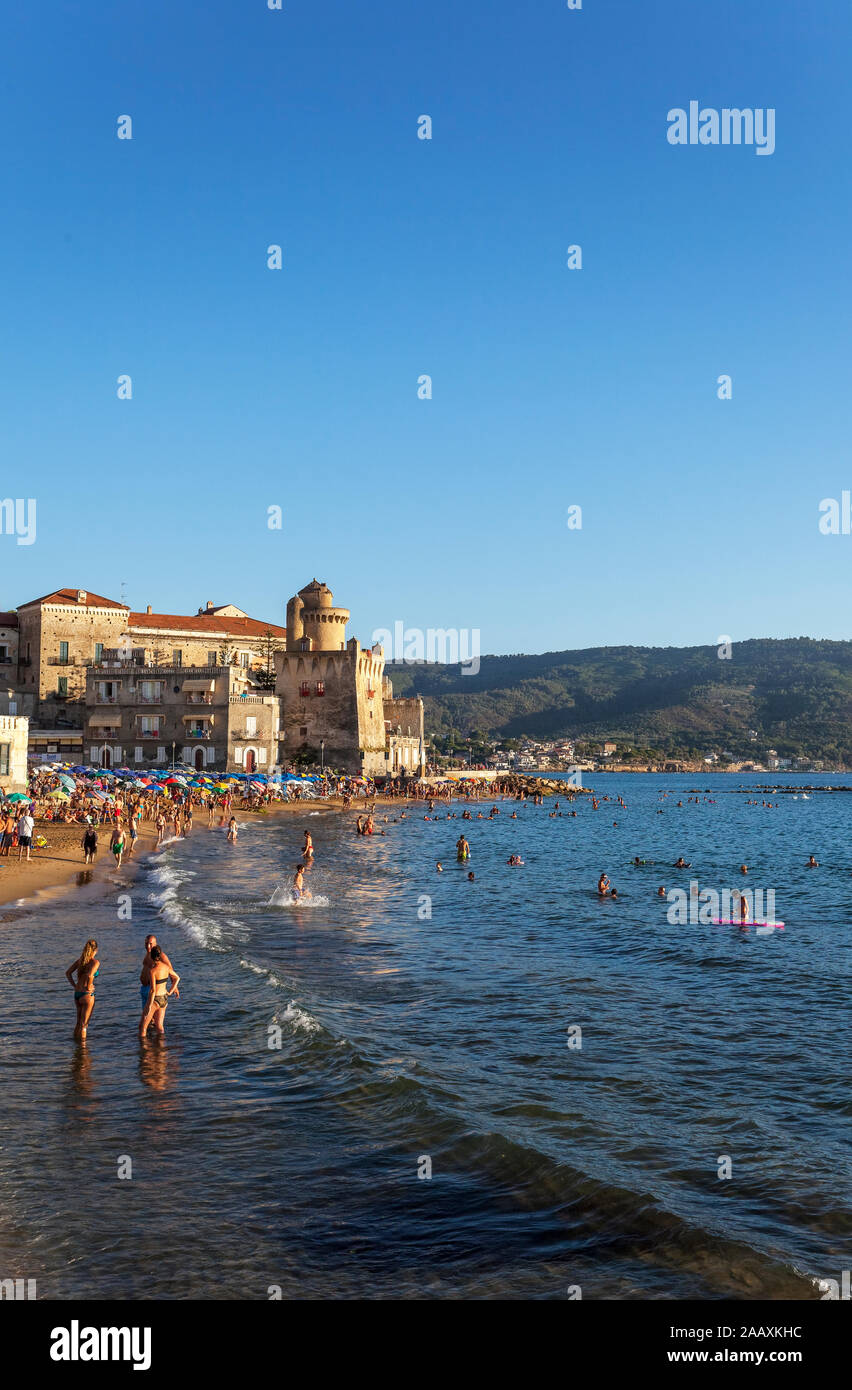 Beach of Marina Piccola Harbour, Santa Maria di Castellabate, Cilento ...