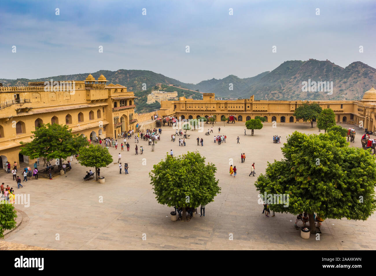 Courtyard of the Amber Fort in Jaipur, India Stock Photo - Alamy