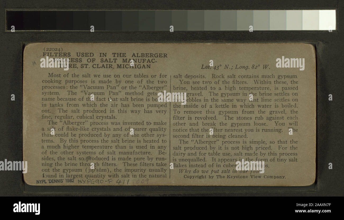Filters used in the Alberger process of salt manufacture, St Clair ...