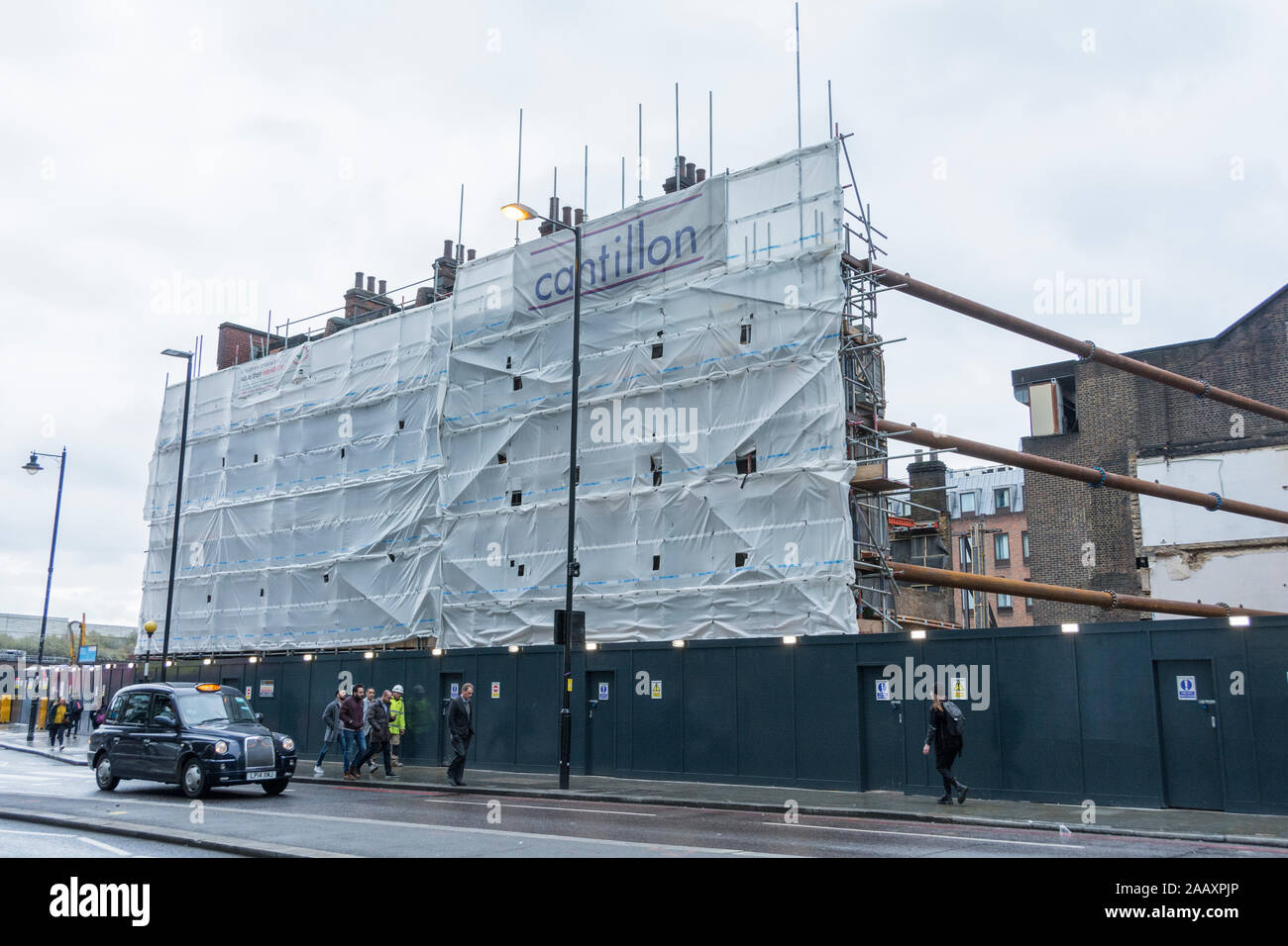 Building site and redevelopment of Victorian shops and warehouses at ...