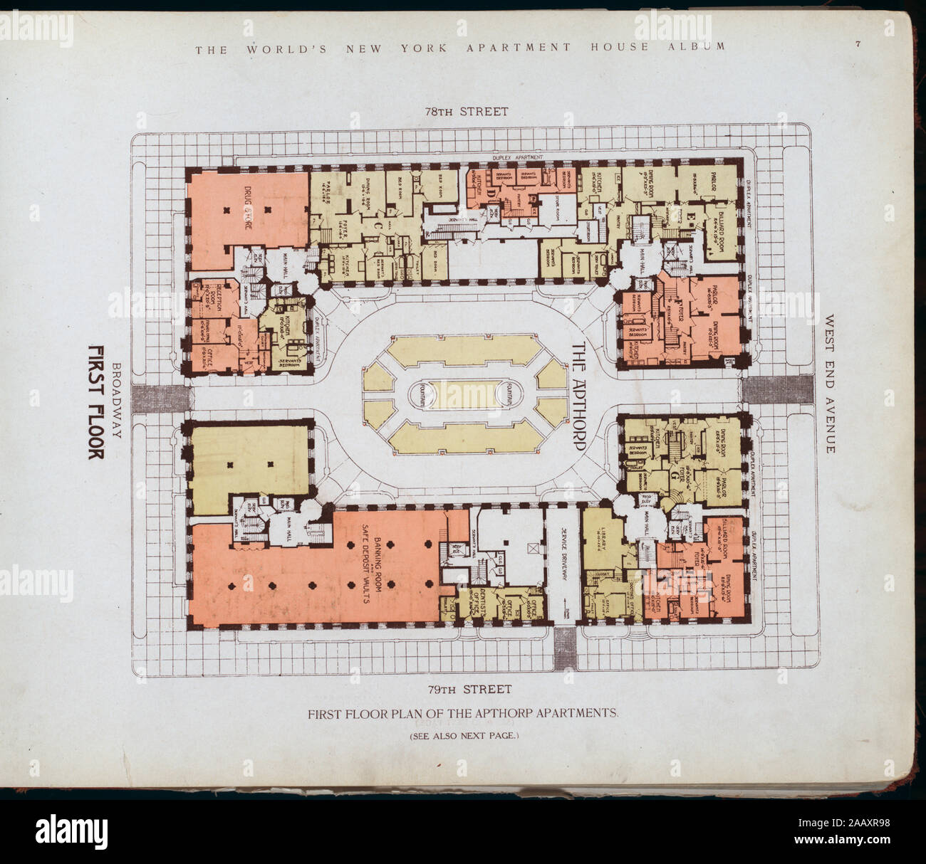 First floor plan of the Apthorp Apartments First floor plan of the ...