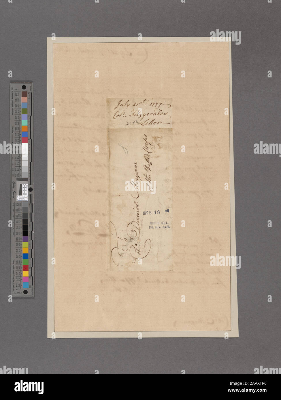 Fitzgerald, John Clove to Colonel Morgan Digitization was made possible ...