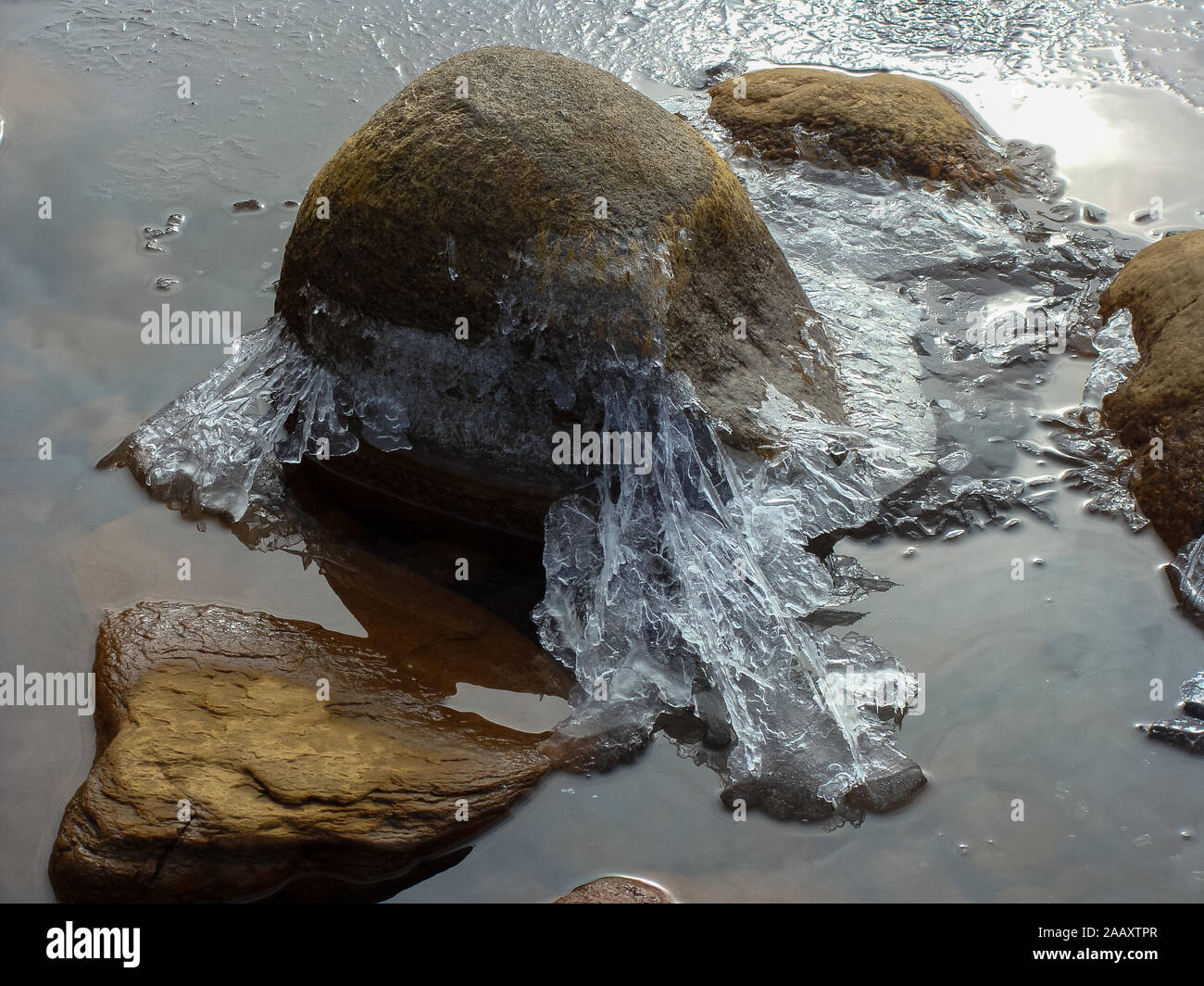 abstract picture with stone and ice formations Stock Photo - Alamy