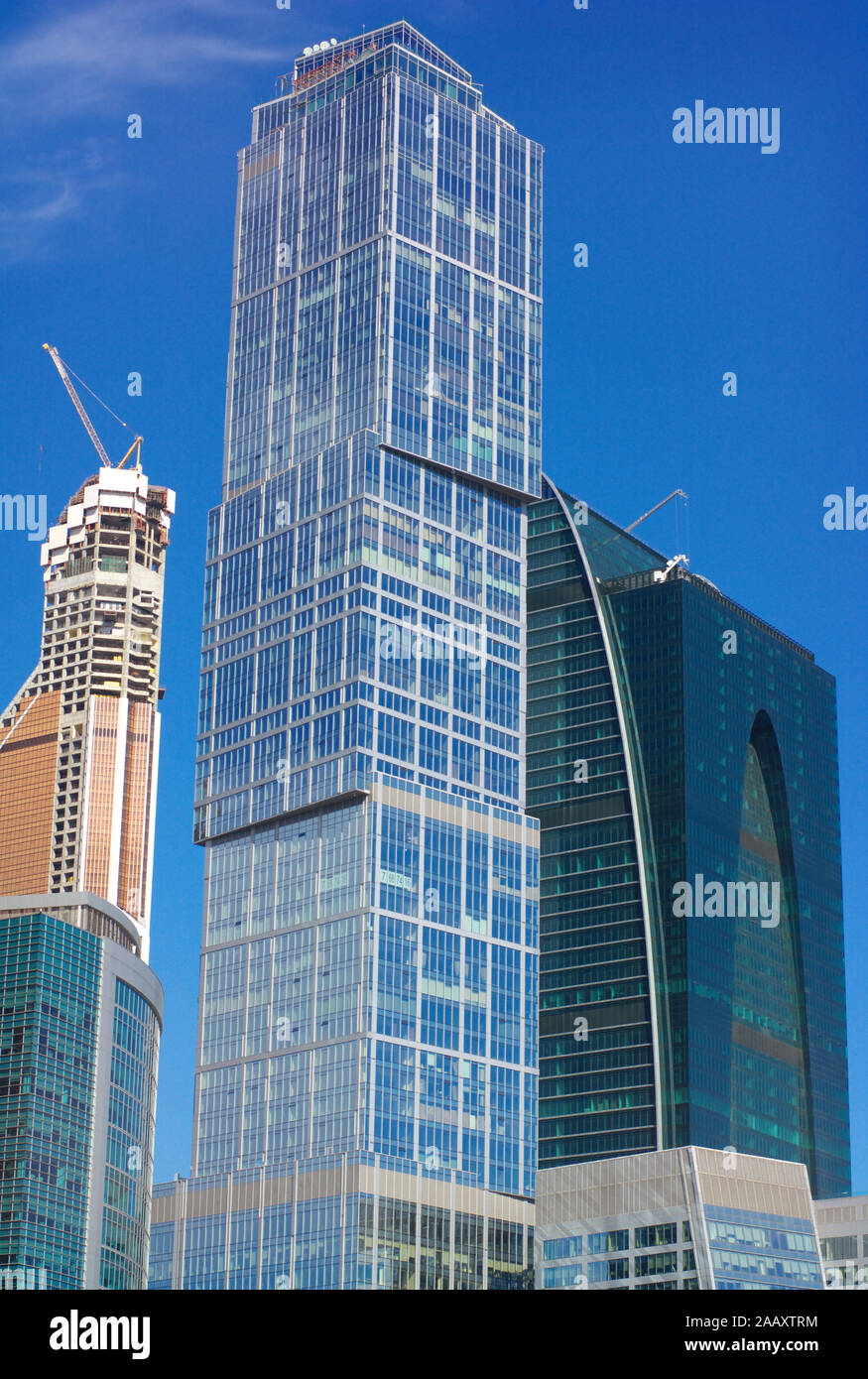 skyscraper develop on sky background Stock Photo - Alamy