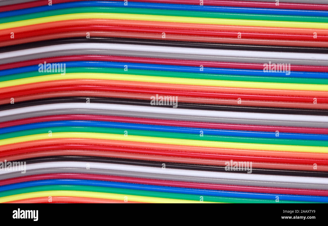 many wire ribbon cable Stock Photo - Alamy