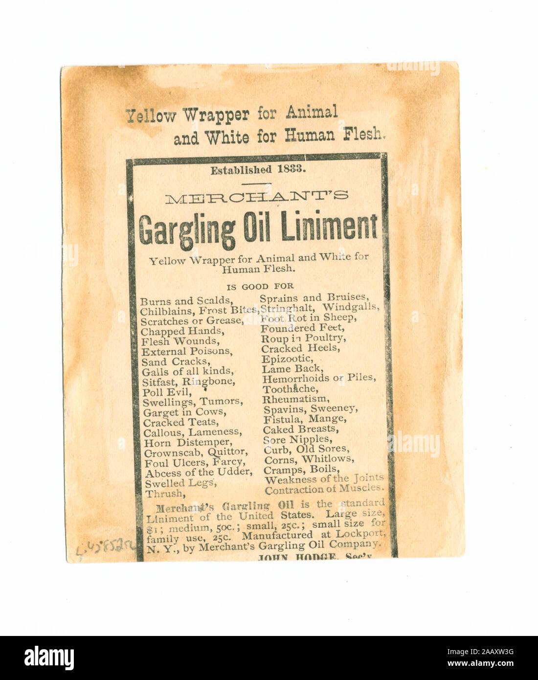 Five cards in color, from Gargling Oil Liniment- e A close affair ...
