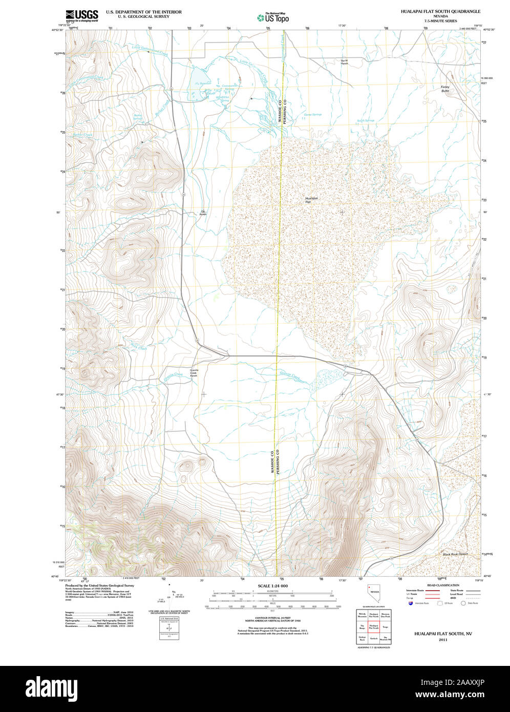 USGS TOPO Map Nevada NV Hualapai Flat South 20111216 TM Restoration ...
