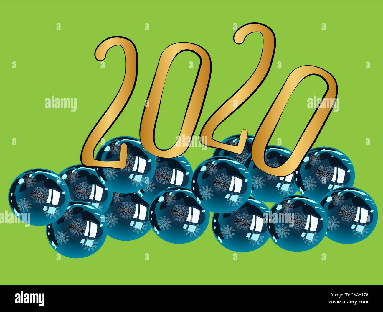 Realistic closeup of colorful 2020. Calendar date concept. Colorful ...