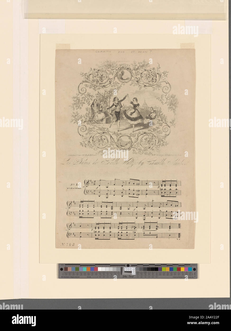 Folk and ethnic dancing on 19th-century music covers Stock Photo - Alamy