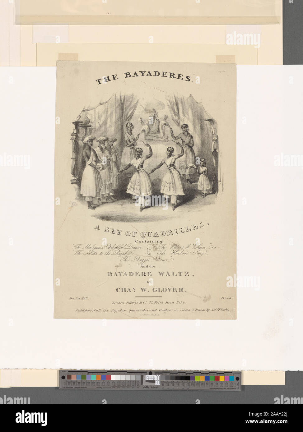 Folk and ethnic dancing on 19th-century music covers Stock Photo - Alamy