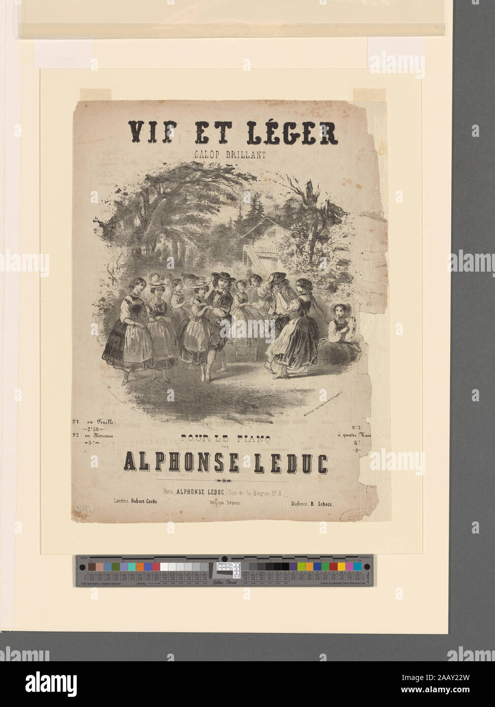 Folk and ethnic dancing on 19th-century music covers Stock Photo - Alamy