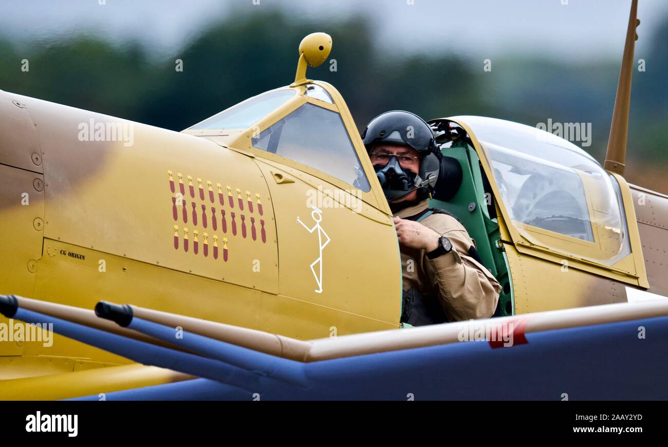 Supermarine Spitfire MkVc ‘G-LFVC’ at the 2019 Flying Legends Airshow ...