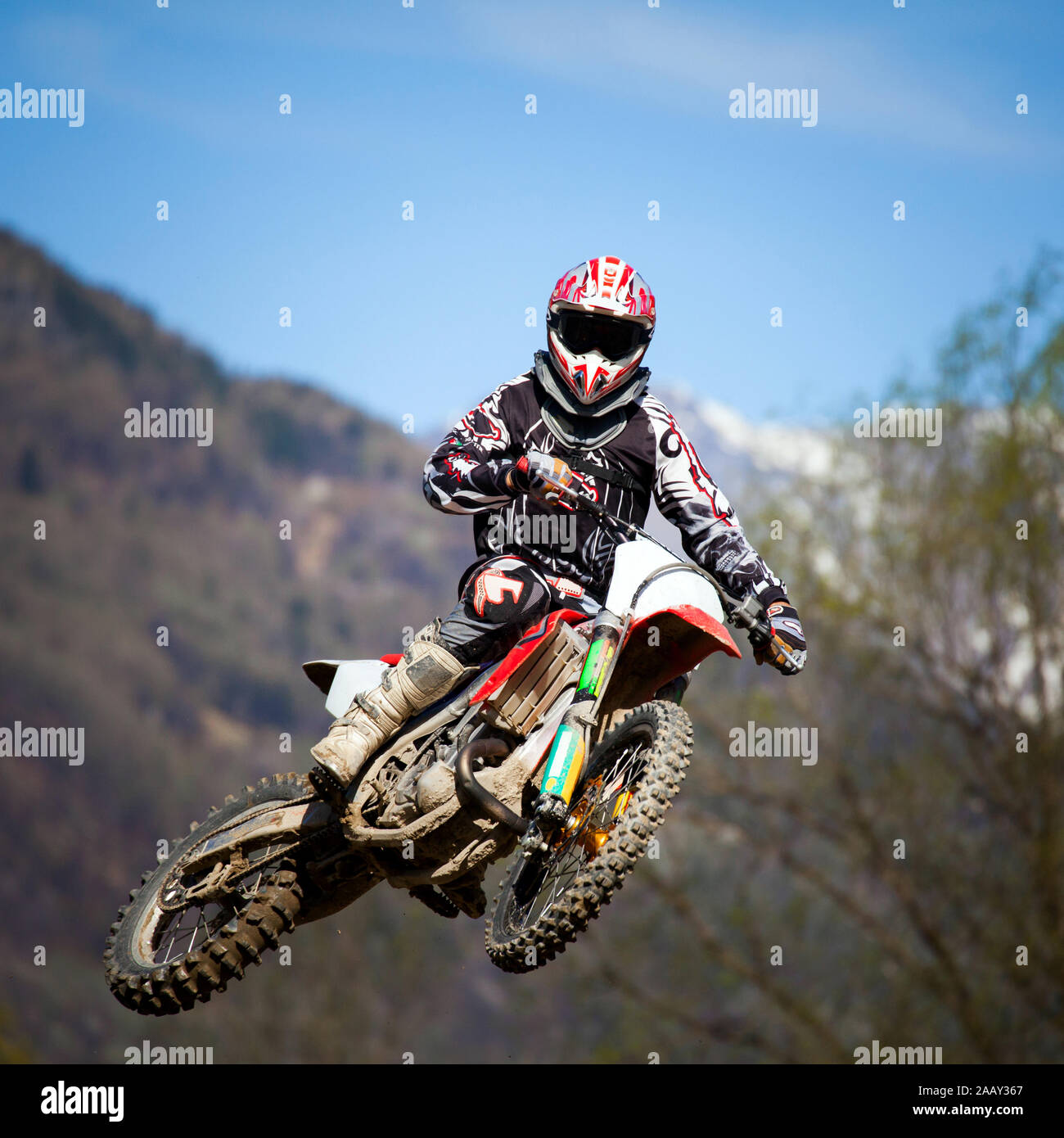 motocross race on dirt road Stock Photo - Alamy