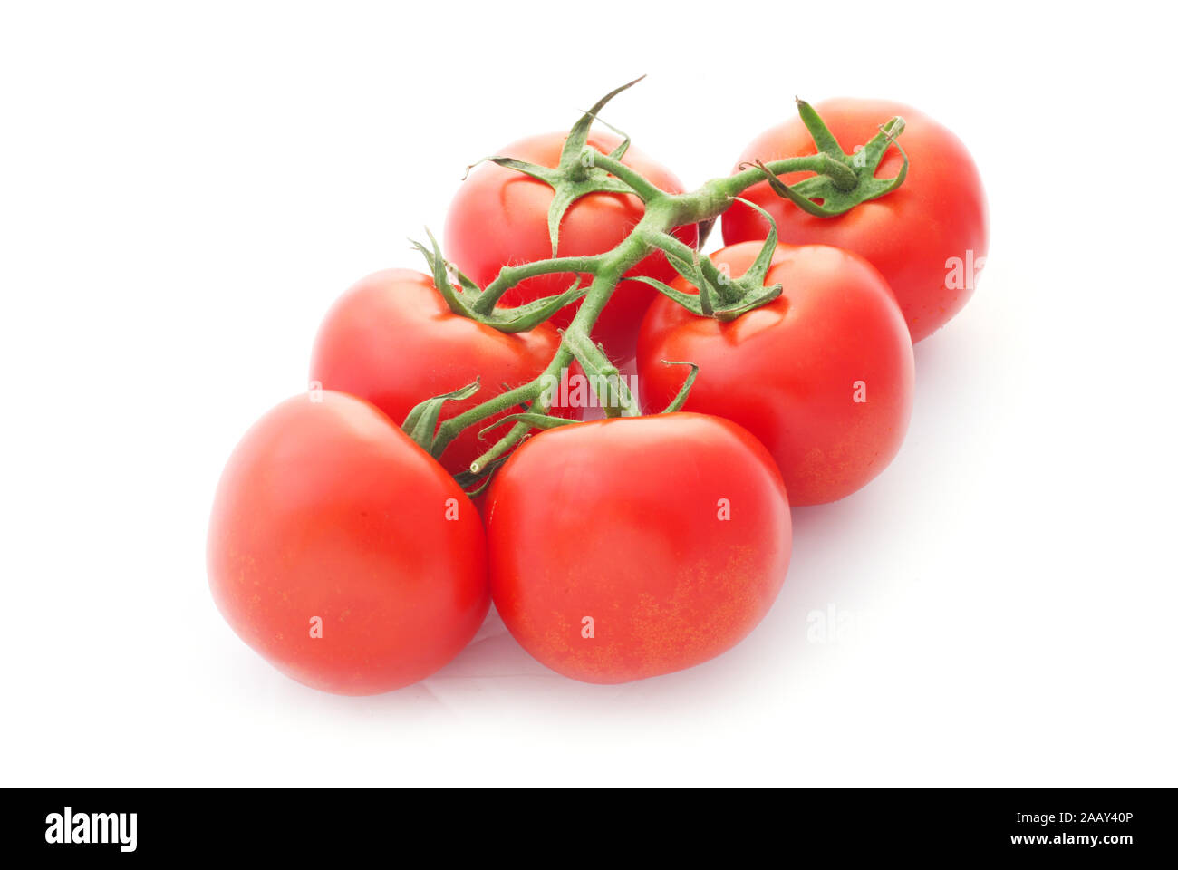 Fresh Tomatoes Isolated On White Stock Photo - Alamy