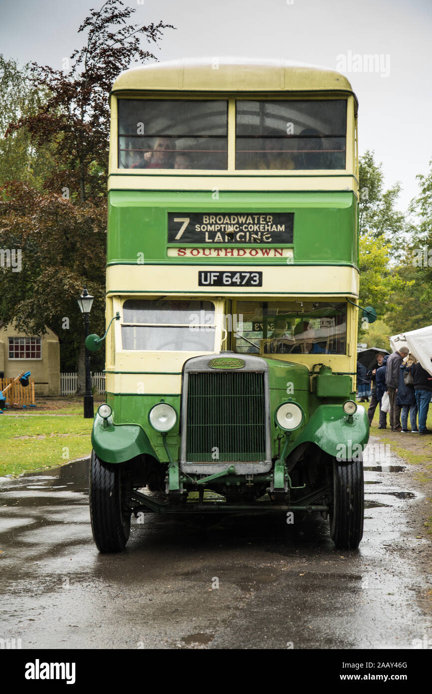 Amberley museum vintage buses Stock Photo - Alamy