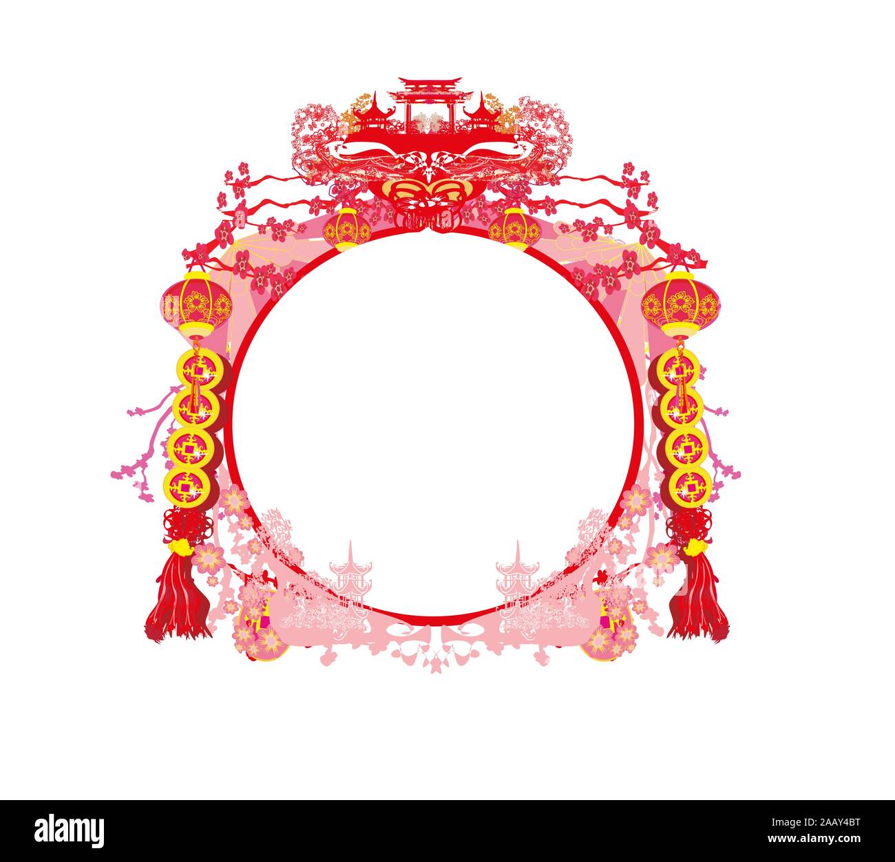 Mid-Autumn Festival for Chinese New Year frame Stock Vector Image & Art ...