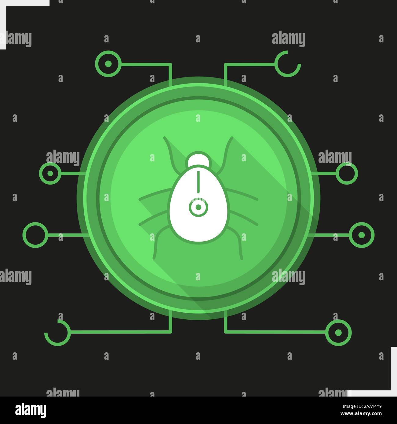 Computer virus color icon. Malware symbol. Trojan vector isolated ...