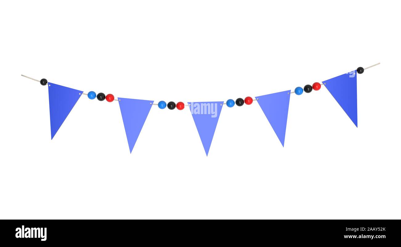 Fishtail Banner isolated White 3D Rendering Stock Photo - Alamy