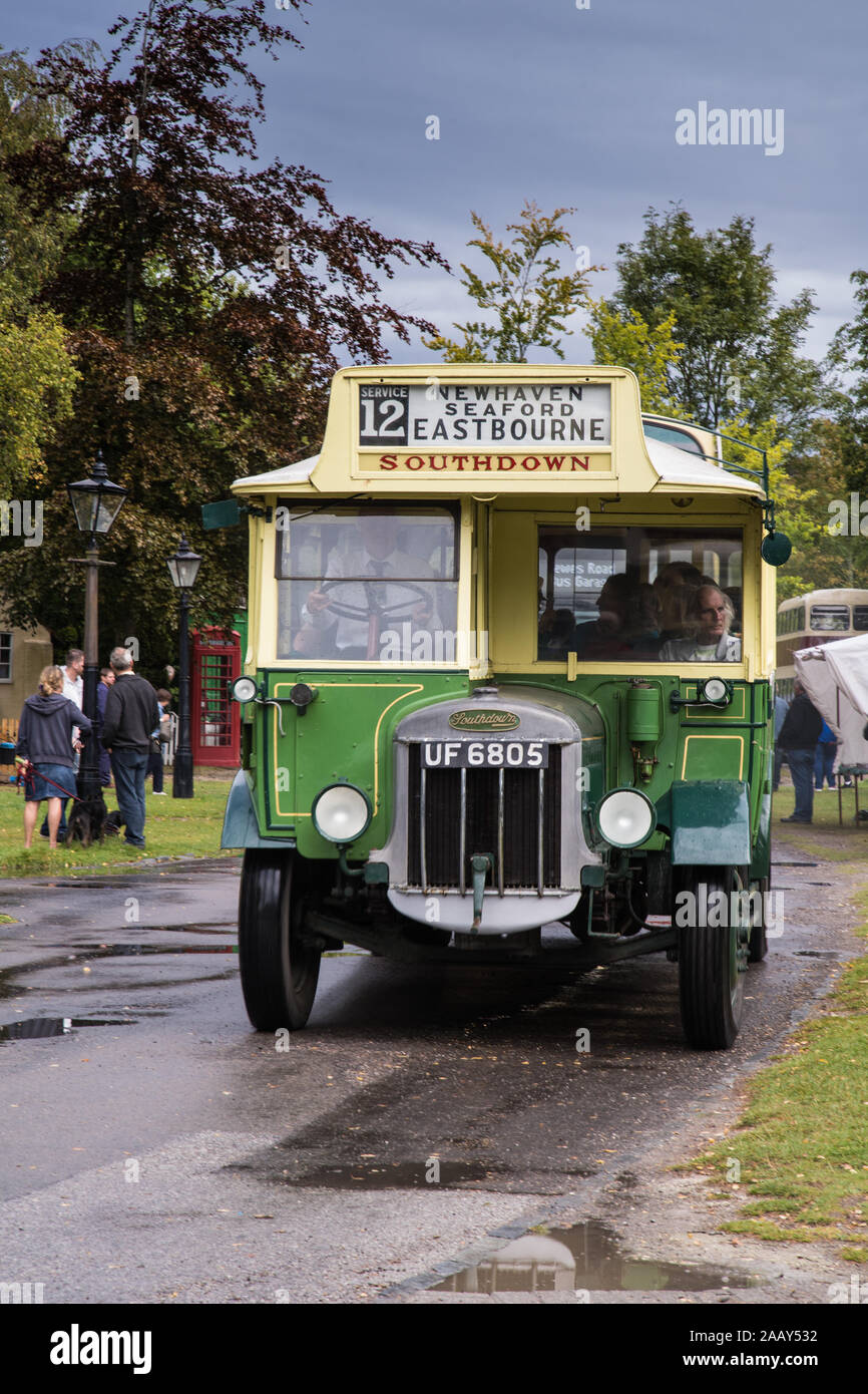 Amberley museum vintage buses Stock Photo - Alamy