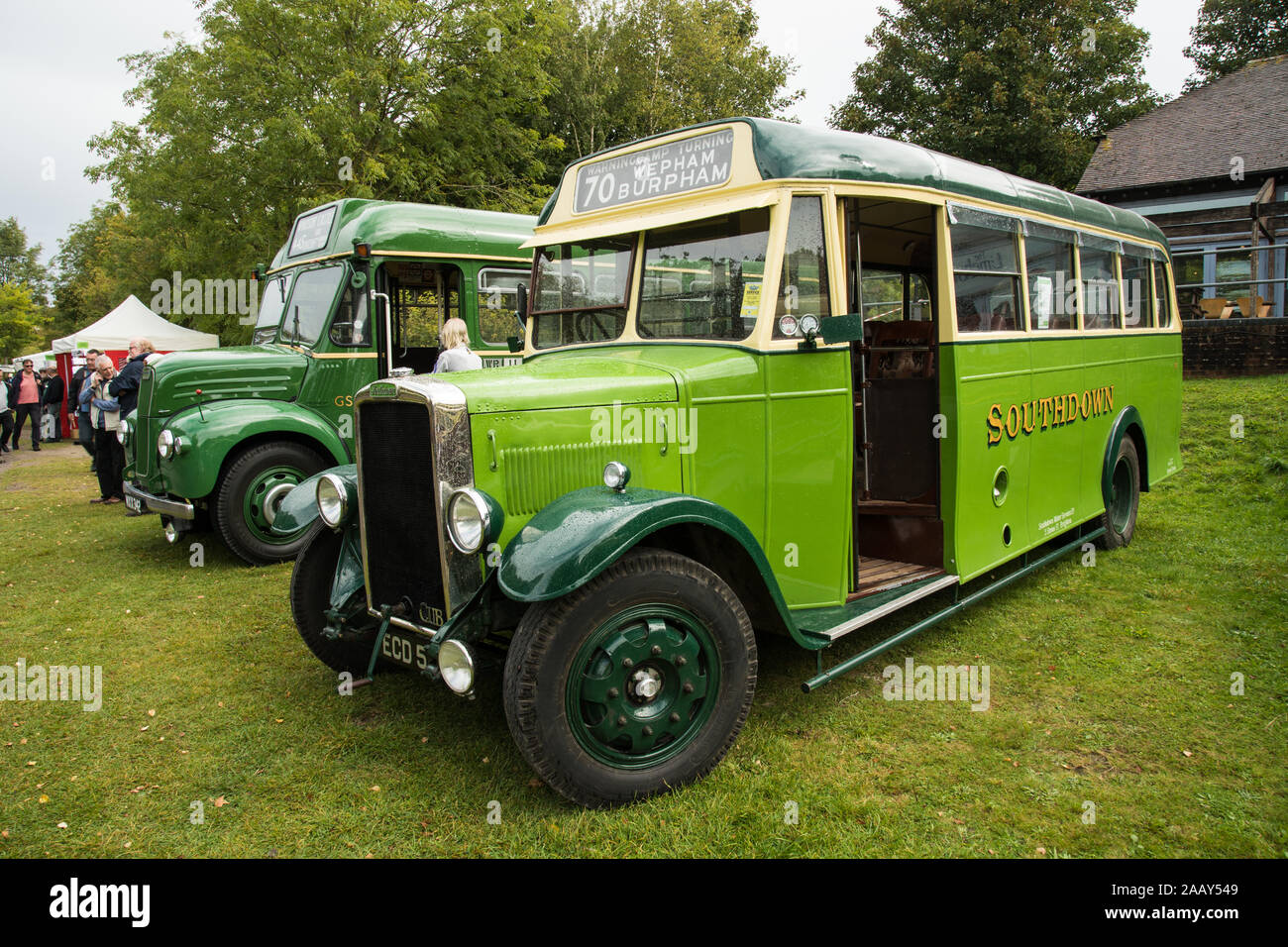 Amberley museum vintage buses Stock Photo - Alamy
