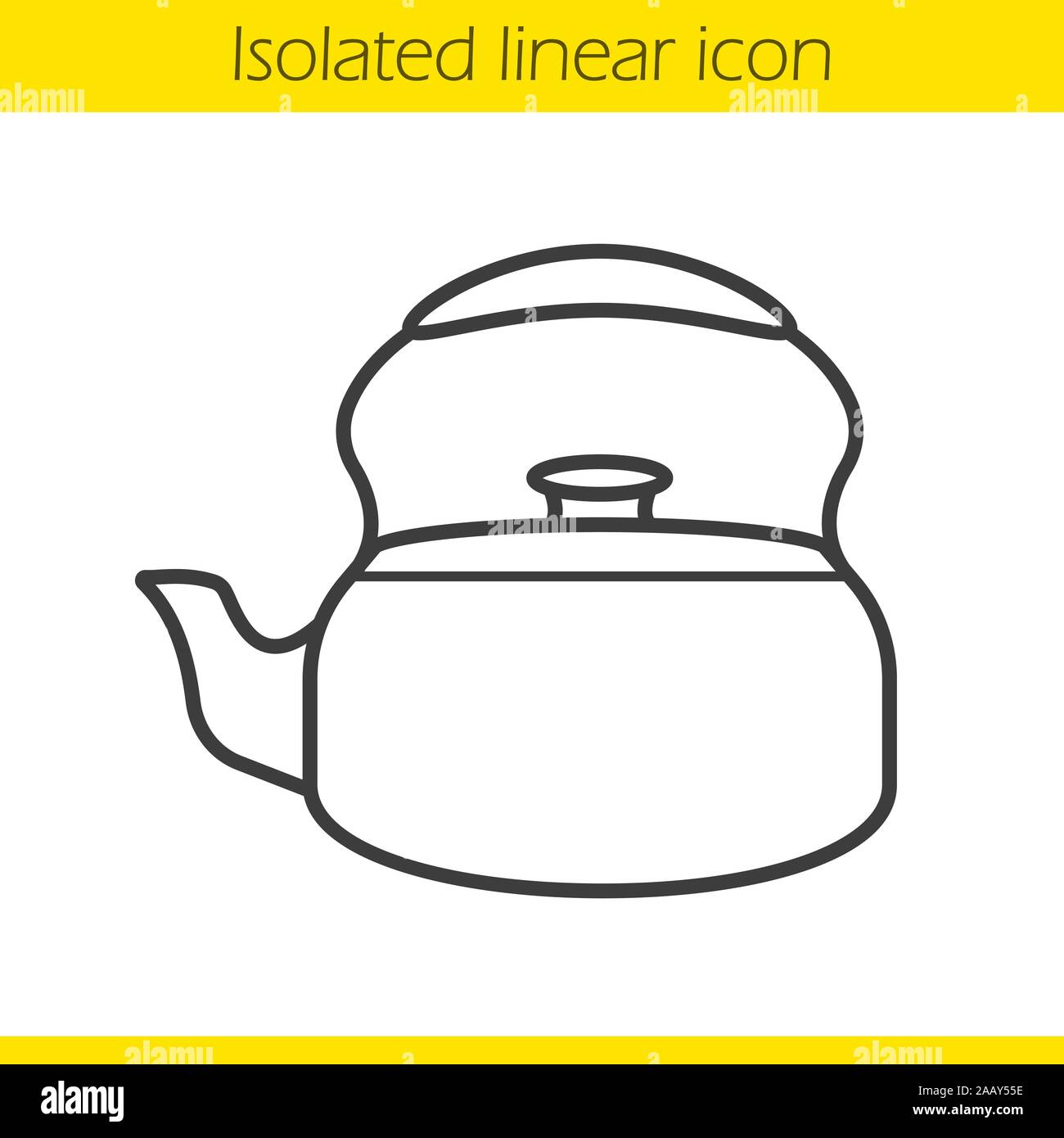Kettle linear icon. Thin line illustration. Contour symbol. Vector ...