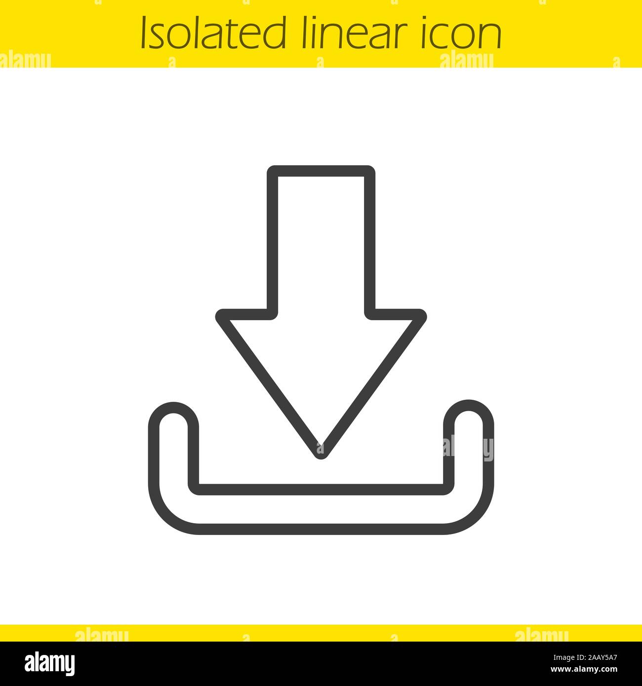 Download Arrow Linear Icon Thin Line Illustration Files Downloading