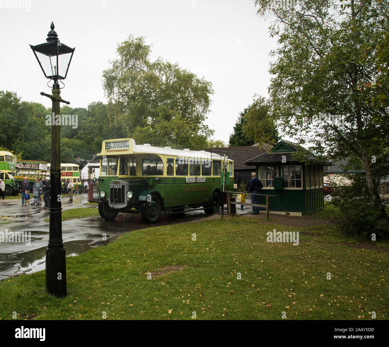 Amberley museum vintage buses Stock Photo - Alamy
