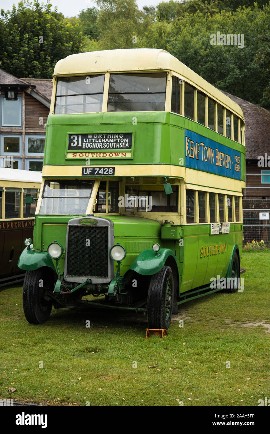 Amberley museum vintage buses Stock Photo - Alamy